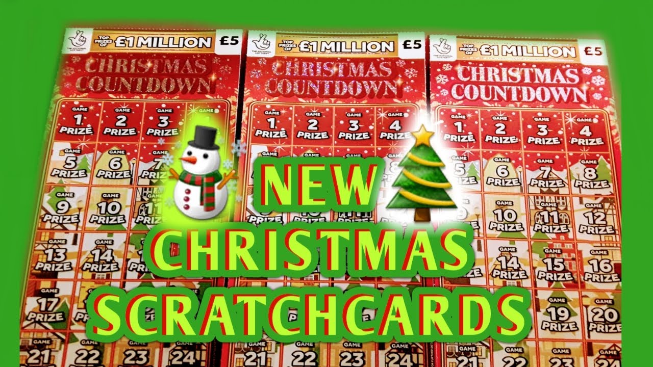 NEW SCRATCHCARDS ""CHRISTMAS COUNTDOWN""..MERRY CHRISTMAS CARDS..QUIDS ...