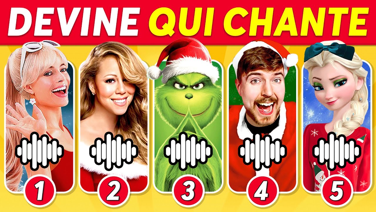 Devine qui CHANTE...! 🎤🎅🎄 Spécial NOËL | Mariah Carey, Mercredi ...