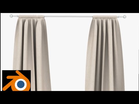 How To Create Curtains With Cloth Simulation in Blender : Blender Tutorial - YouTube