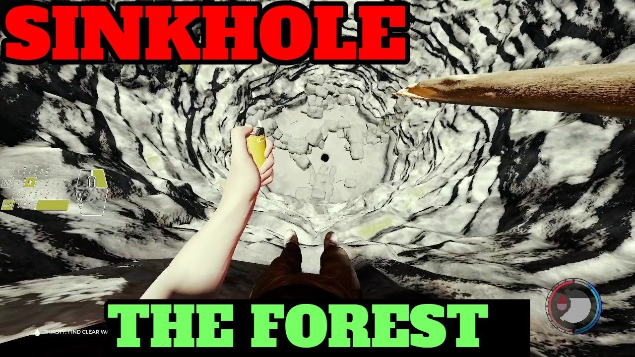 Sinkhole-Cancel Fall Damage. | The Forest | - YouTube
