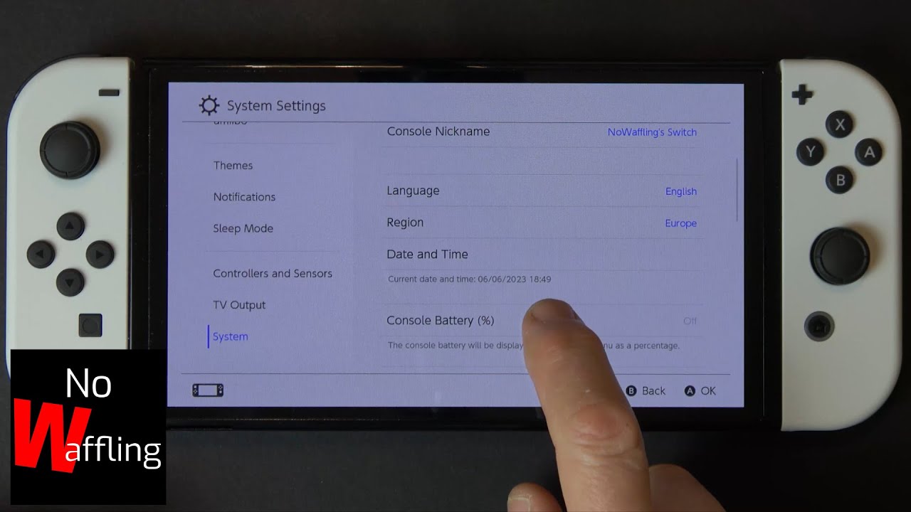 Nintendo Switch OLED - How to Display Battery Percentage - YouTube