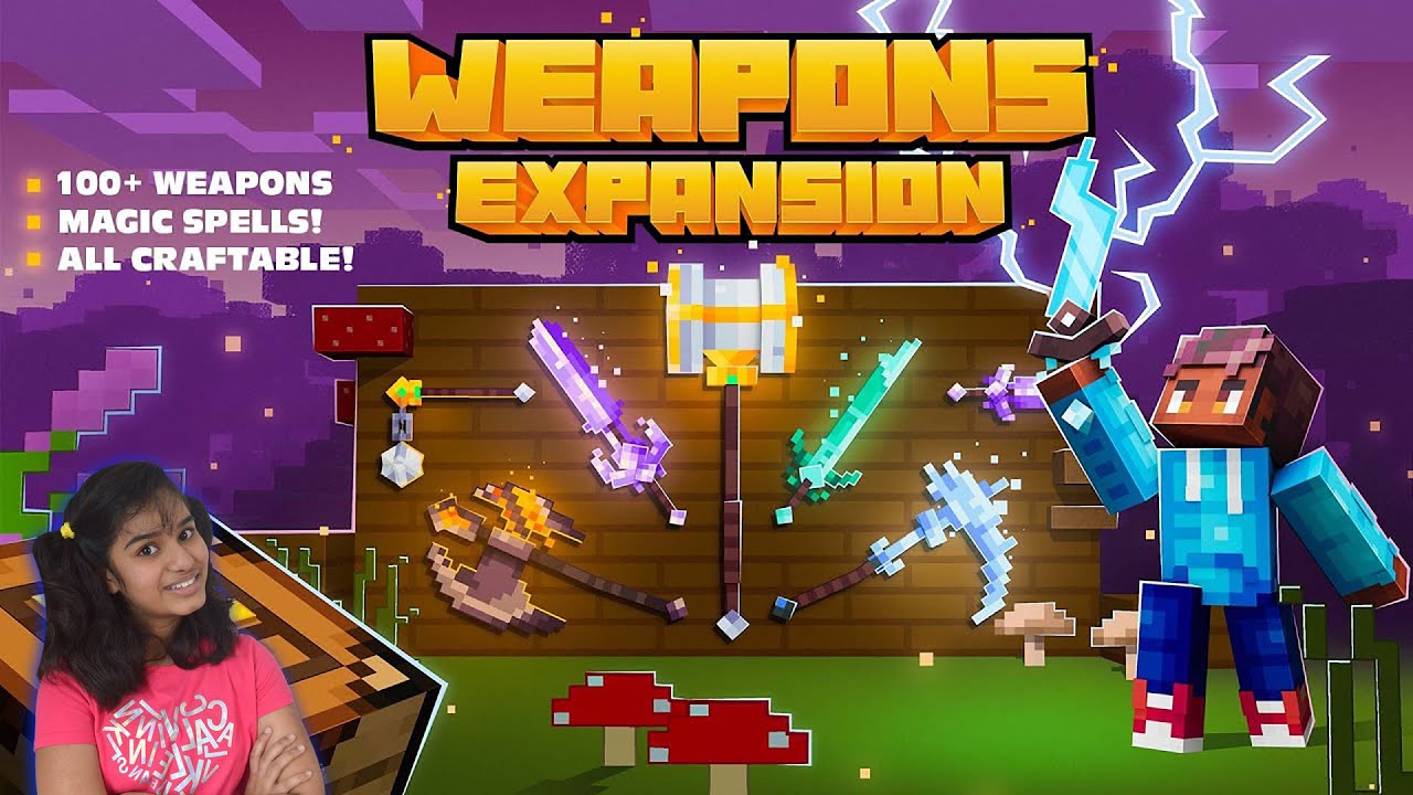 100+ NEW FANTASY WEAPONS in MINECRAFT | Weapons Expansion Fantasy A ...