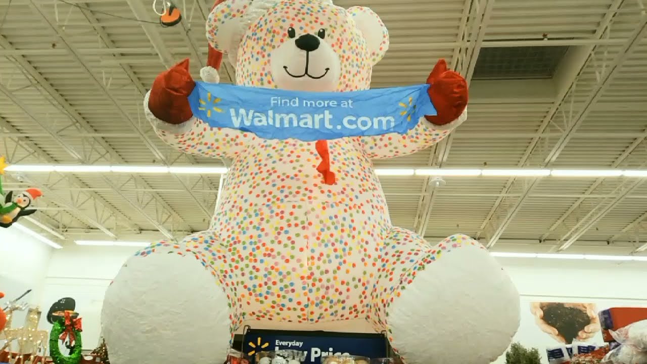 Giant Inflatable Teddy Bear By the Christmas Aisles at Walmart on Dewey ...