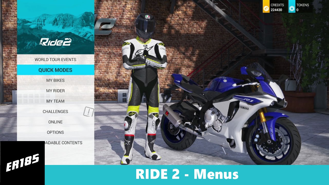 RIDE 2 - Menus - YouTube