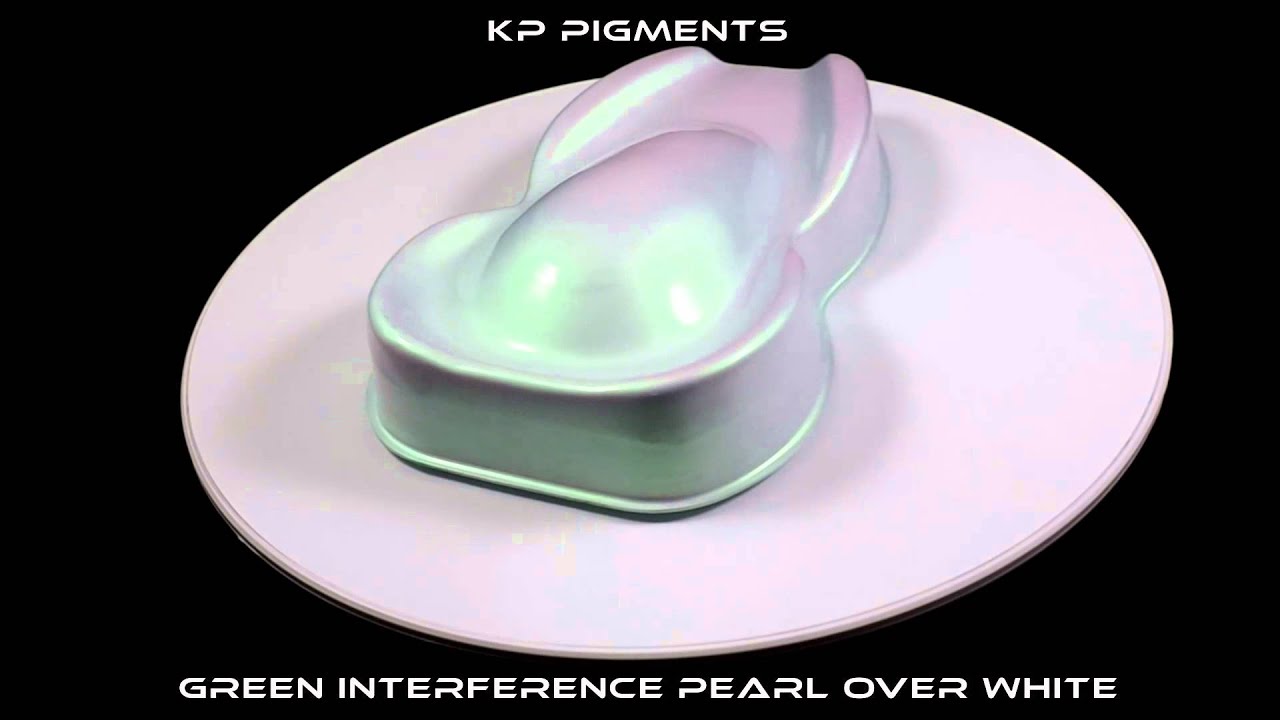 KP Pigments Green Interference Pearl over a white PlastiDip Base - YouTube