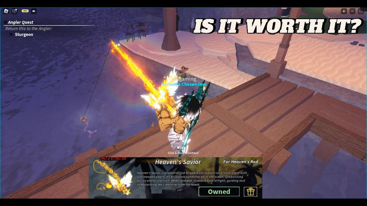 FISCH - NEW HEAVENS ROD SKIN! || ROBLOX - YouTube