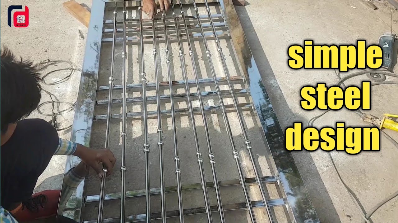 How to make stainless steel door\\ steel door making process - YouTube