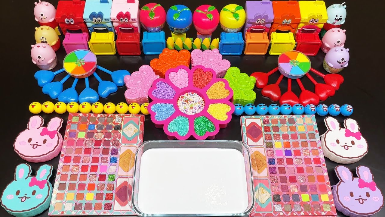 Enjoy with makeup & many things | Mixing random things into slime 🌻🌻🌻 ...