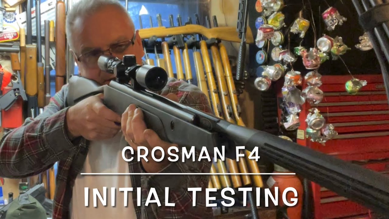 Crosman F4 out of the box performance testing and scope mounting. - YouTube