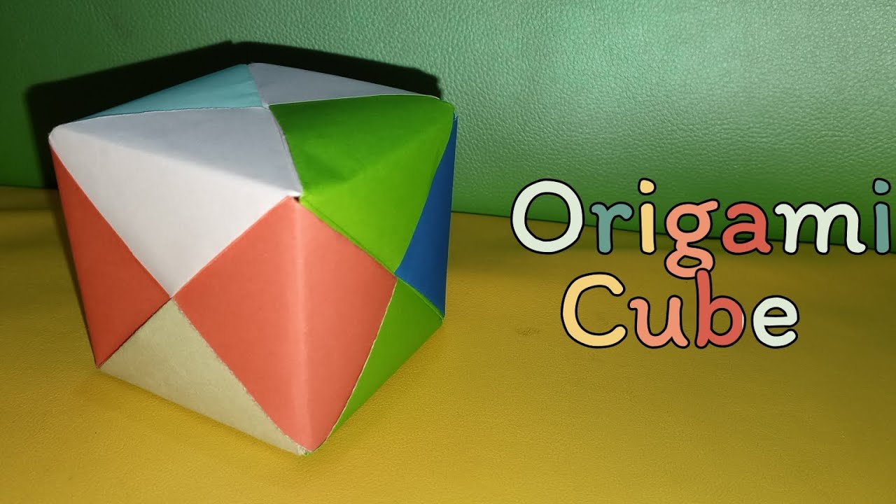 How to make a DIY Origami Cube (Art By Kinza) - YouTube