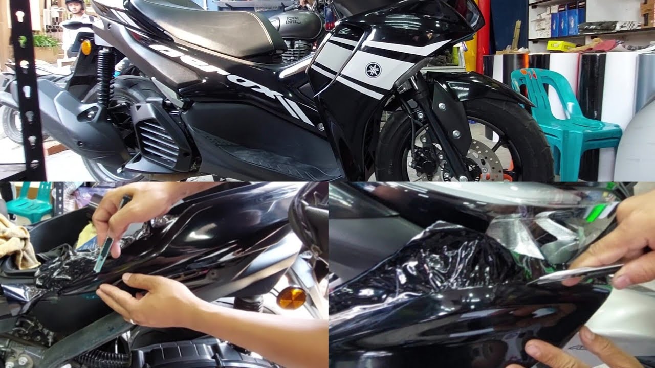 Yamaha Aerox full wrap, #yamaha #aerox #wrapping #bt_wrap - YouTube