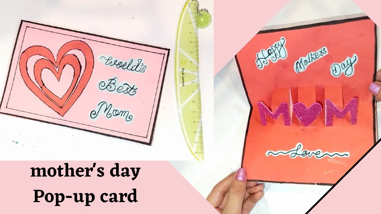 Mother's day card making ideas/ easy pop-up card/ Mother's day pop-up ...