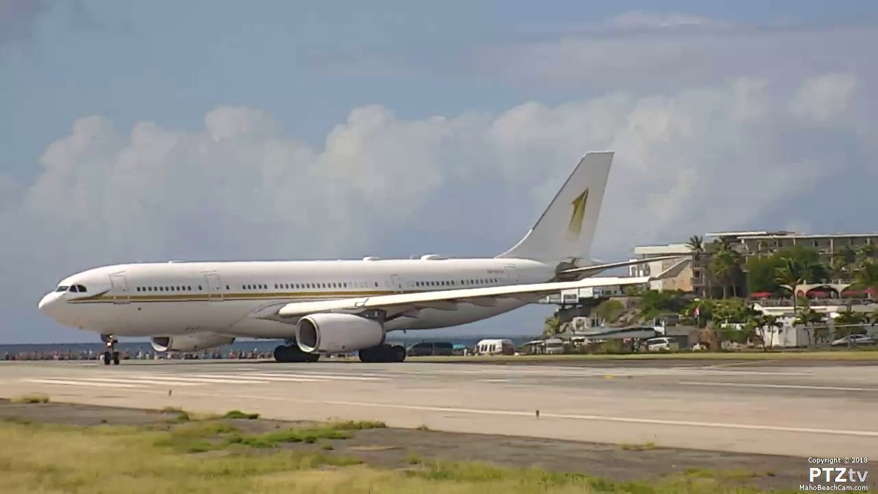 Airbus A330-243 Prestige (HZ-SKY2) Departs St Maarten SXM on 12/26/2018 ...