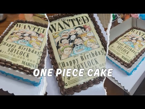 How to make One Piece Cake with edible photo print | Strawberry Cream ...
