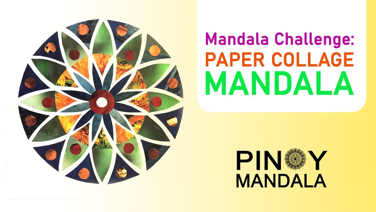 How to do paper collage mandala? | How I did this paper collage mandala ...