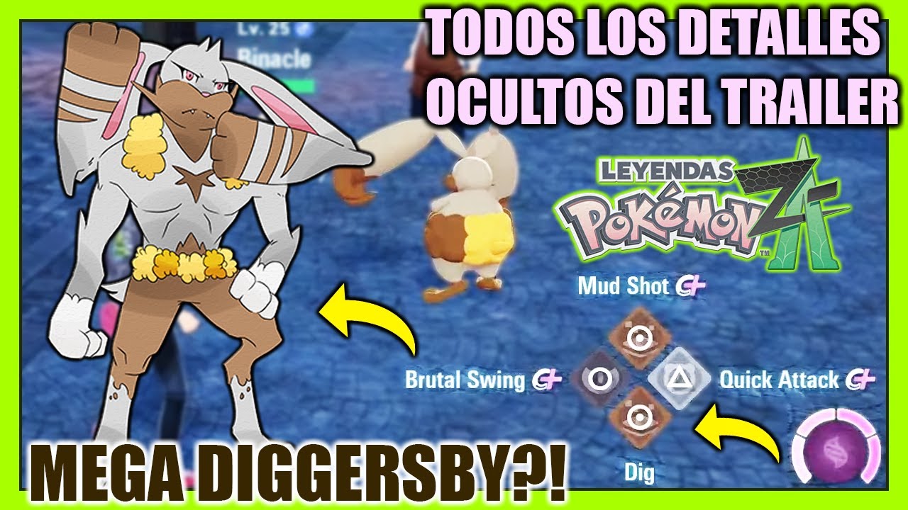 MEGA DIGGERSBY en el TRÁILER de POKÉMON LEYENDAS ZA?! TODOS LOS ...
