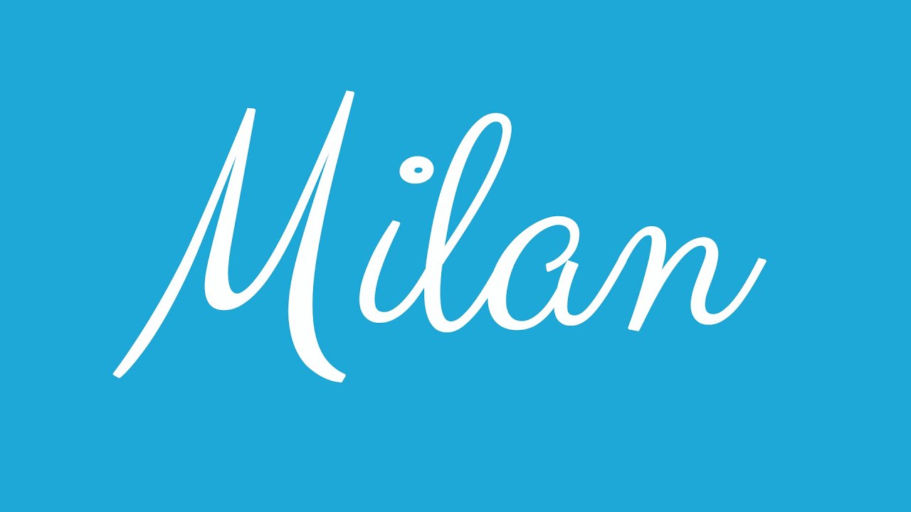 Learn how to Sign the Name Milan Stylishly in Cursive Writing - YouTube