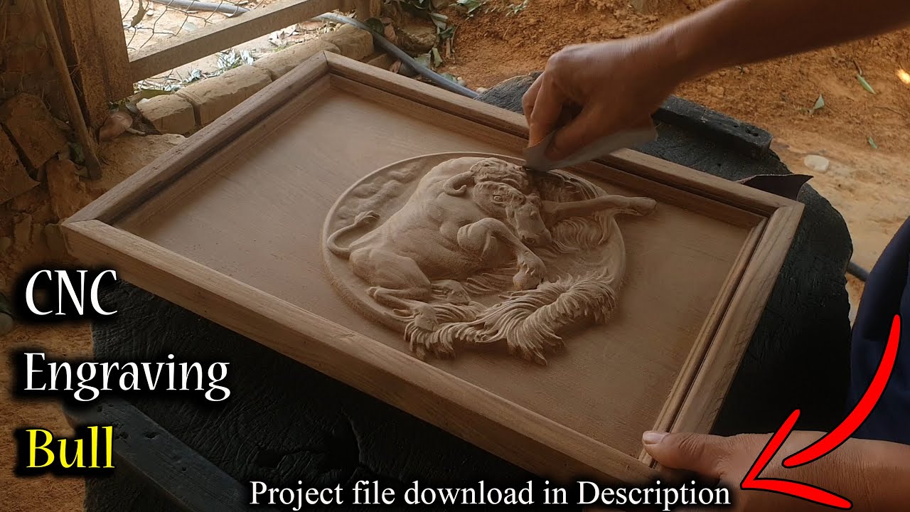Engraving Bull // CNC Woodworking project - YouTube