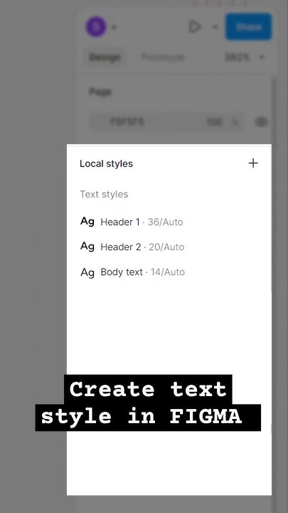 Create text style in FIGMA #figma #tutorial #tips #tipsandtricks # ...