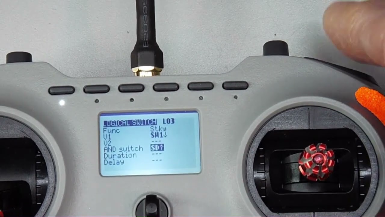 Jumper T Pro momentary switch via logical switch - YouTube