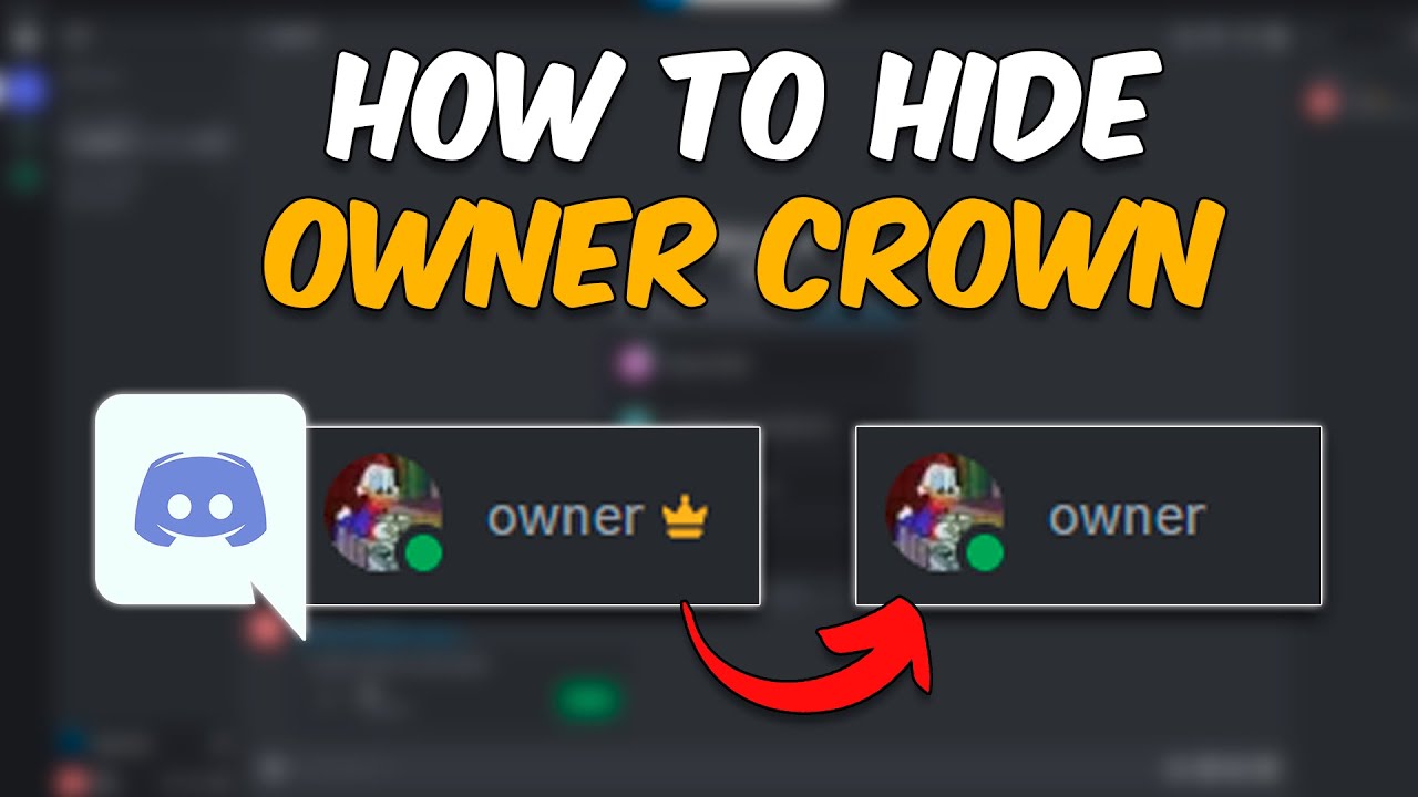 How to Hide Server Owner Crown on Discord - 2025 Method - YouTube