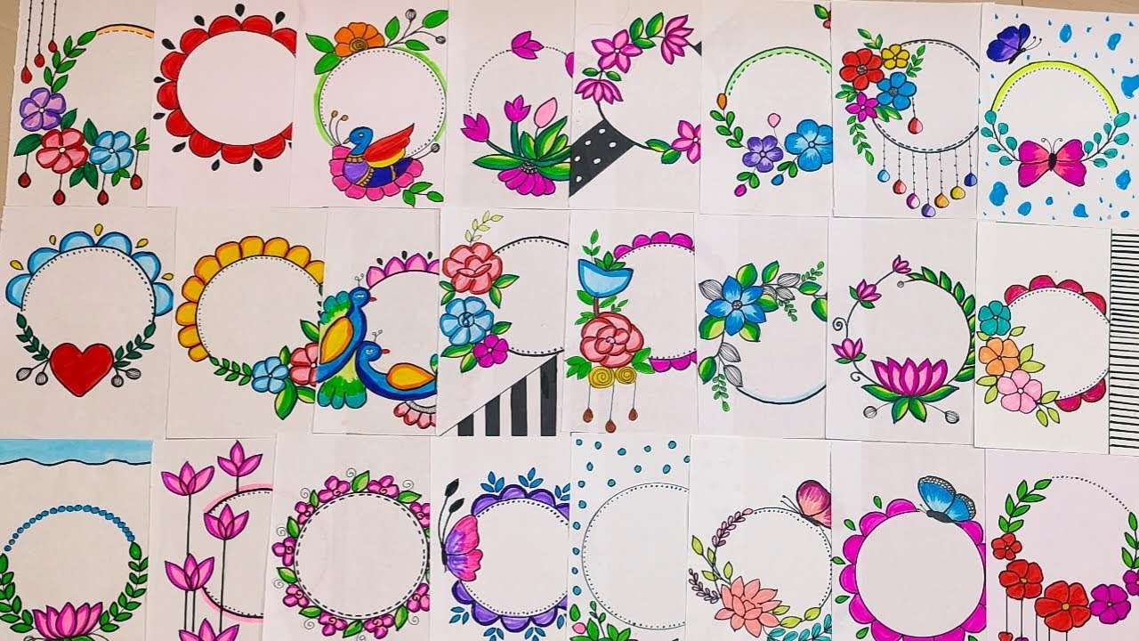 CIRCLE⭕ BORDER DESIGNS/ PROJECT WORK DESIGNS/ ASSIGNMENT FRONT PAGE DESIGN /SIDE BORDER DESIGN ...