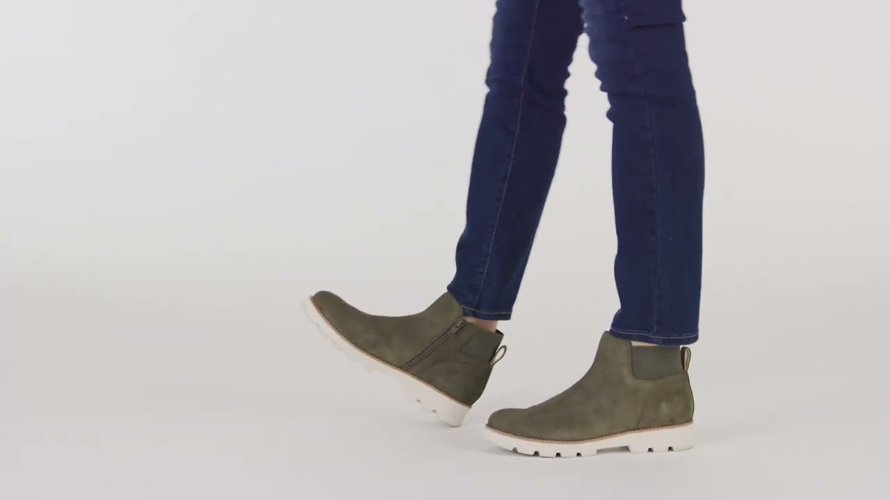 Vionic Brionie Women's Chelsea Lug Soled Supportive Boot - YouTube