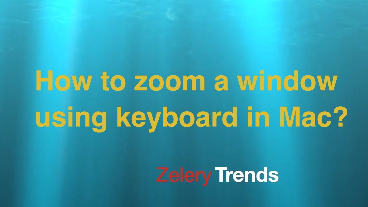 How to zoom in using keyboard while screen recording in Mac? - YouTube