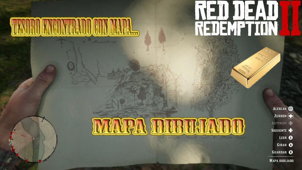 Red Dead Redemption 2 - Resuelto el Mapa Dibujado - YouTube