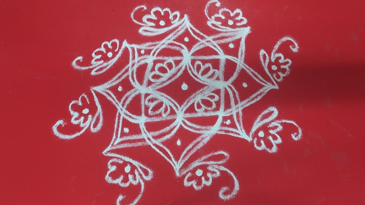 3*3 dot very very simple kolam design for beginners - YouTube