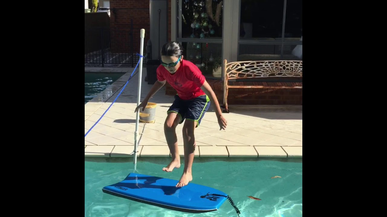 Epic surf fails in my pool - YouTube