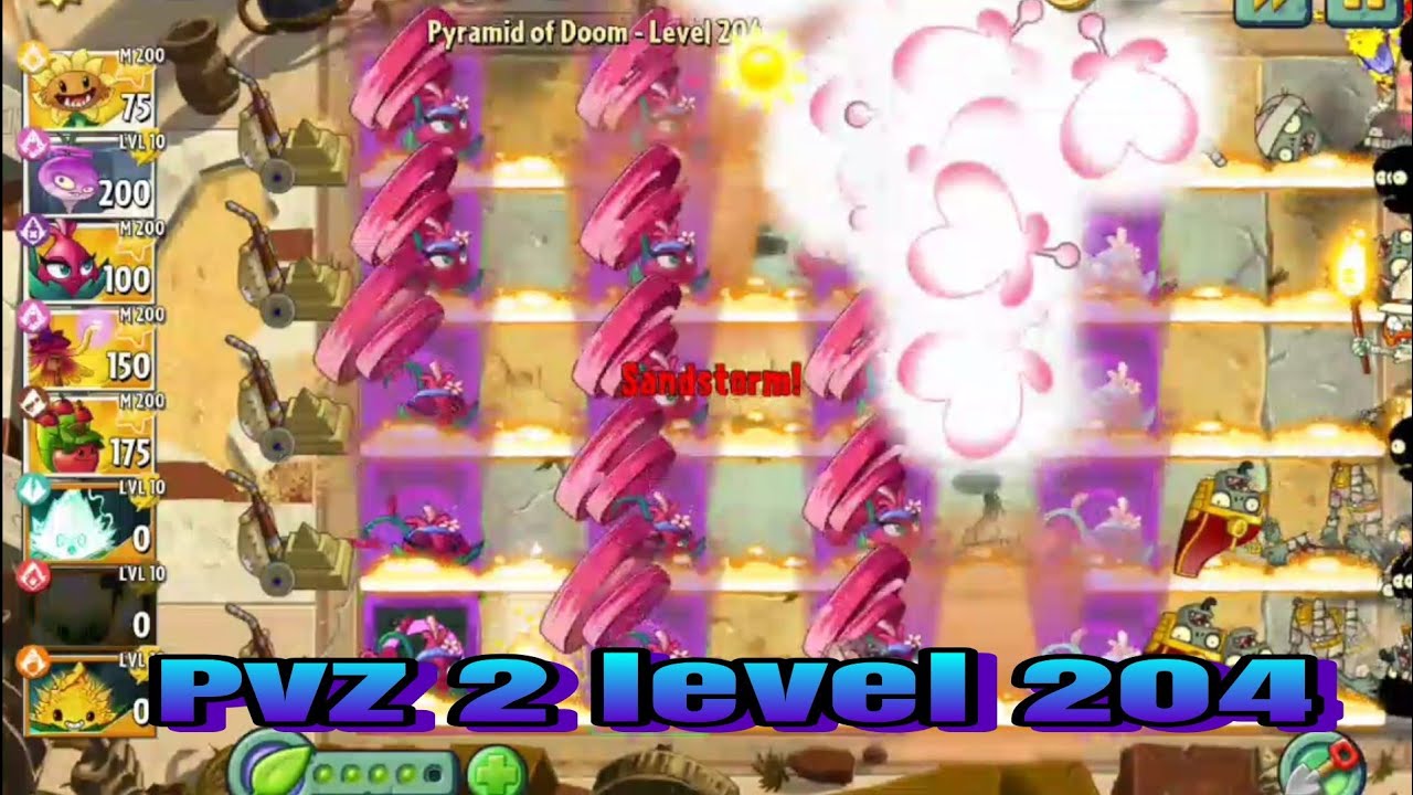 plants vs zombie 2 pyramid of doom 204 - YouTube