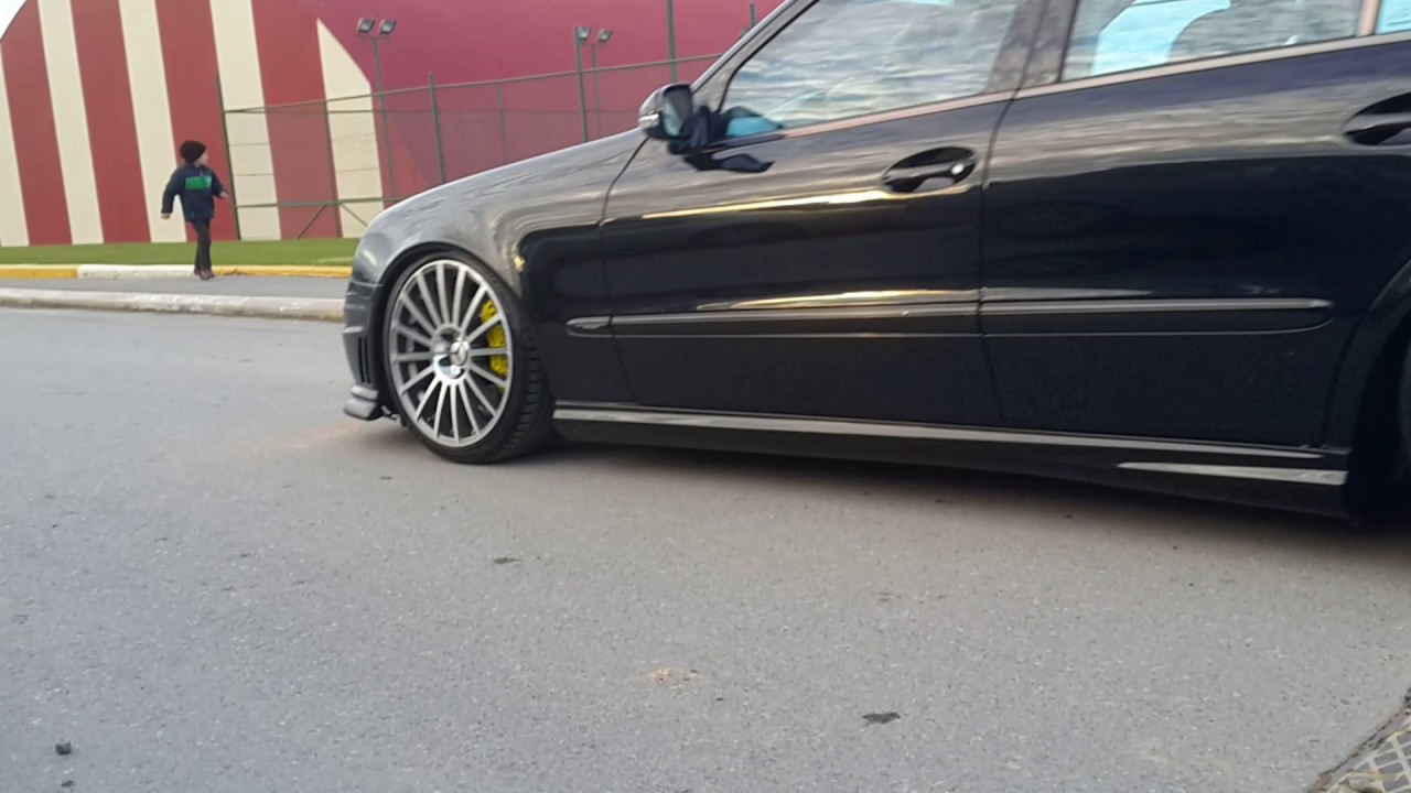 Stanced W211 AMG optic r19 - YouTube