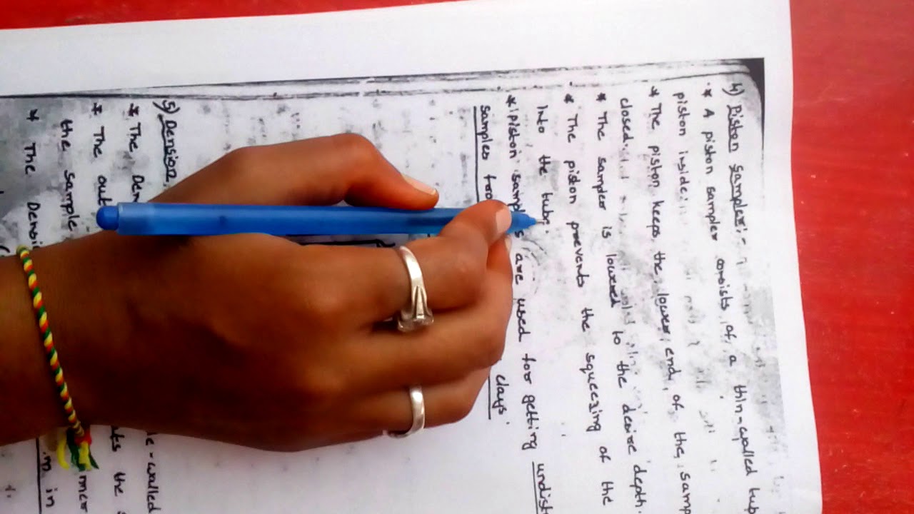 Thin walled samplers, piston samplers - YouTube