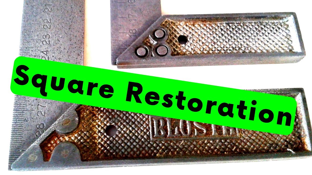 2x Vintage Try Square - BLOSTA - (Tri Square) Tool Restore- diYotam Ch ...