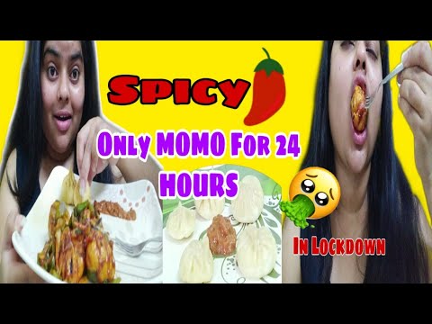I ate Only MOMOS For 24 HOURS🥵Spicy🌶MOMO Eating Challenge/24 HRS Food ...