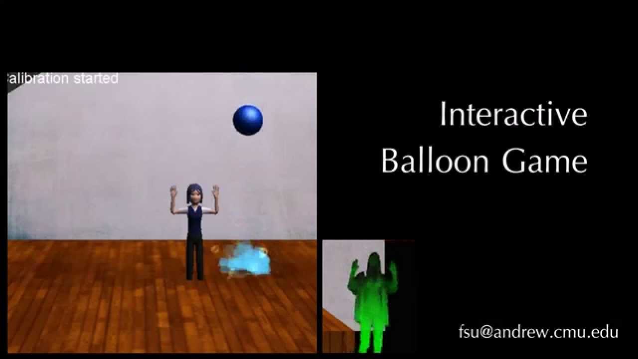 Interactive balloon game prototype - YouTube