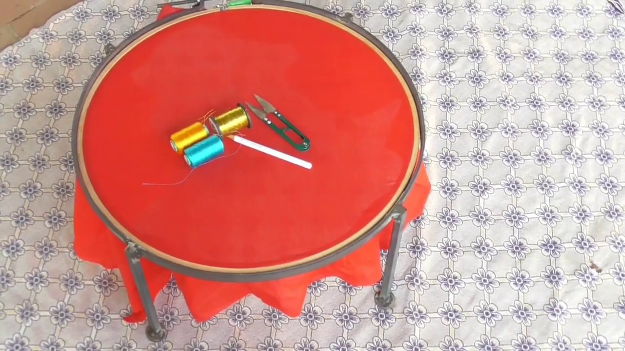 Aari work for beginners 02 || How to fix Aari frame in Aari stand - YouTube