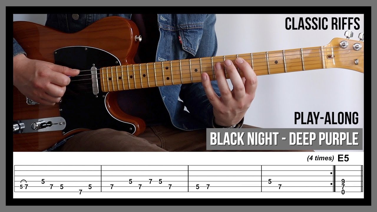 Black Night (TAB) - Classic Guitar Riffs - Deep Purple - YouTube