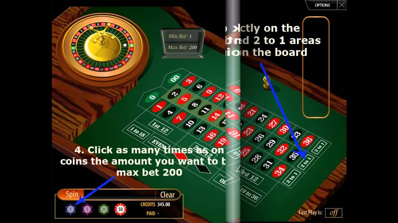 How to play Column Bet Online Roulette game - YouTube