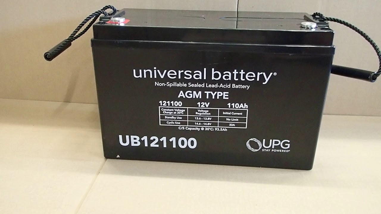 12 Volts 110Ah -Terminal I6 - SLA/AGM Battery - UB121100 - Group 30H ...