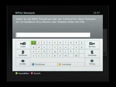 W-lan auf der Xbox360 einrichten - YouTube