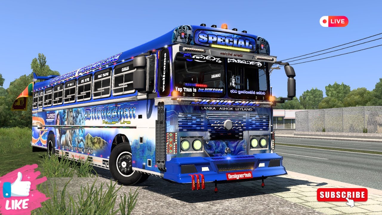 ETS2 BUS MOD WITH NAVEYA|Dilrukshan Power Line - දිල්රුක්ශාන් - YouTube