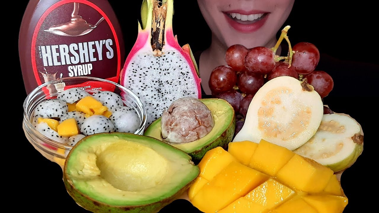JUICY FRUITS AVOCADO DRAGON FRUIT GUAVA GRAPES MANGO WITH HERSHEY'S ...