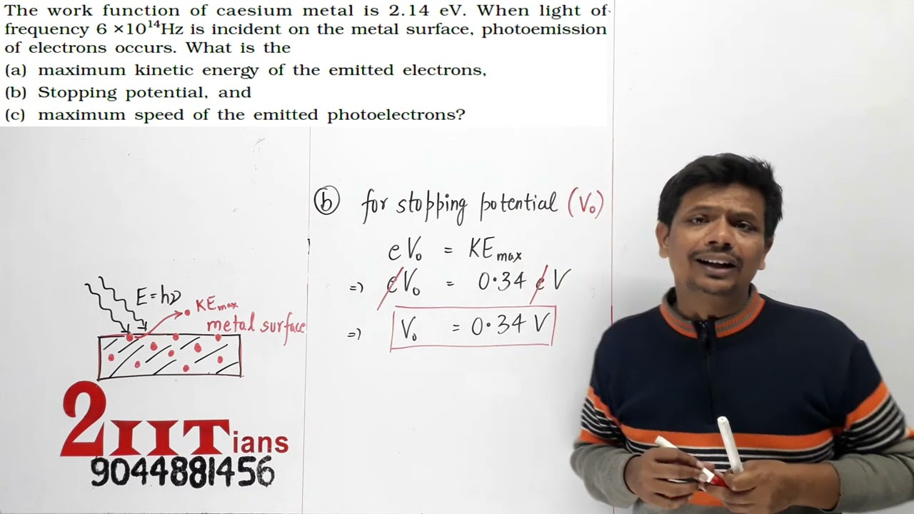 DUAL NATURE Q2 NCERT The work function of caesium metal is 2.14 eV When ...