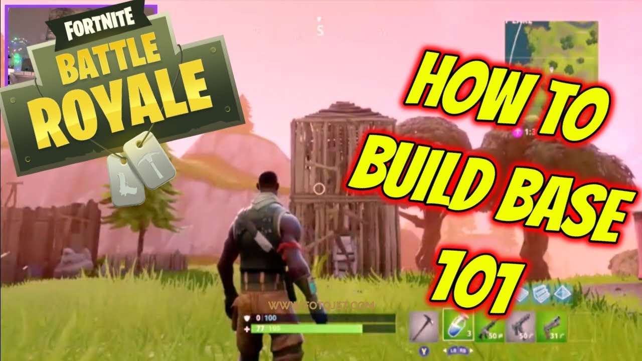 FORTNITE BATTLE ROYALE | HOW TO BUILD BASIC BASE - YouTube