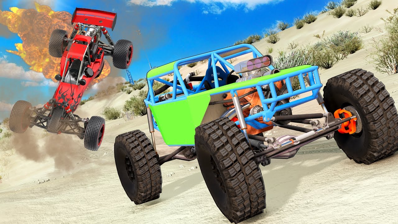 We Raced & Jumped INSANE Dune Buggies in the Desert in BeamNG Drive Mods! - YouTube