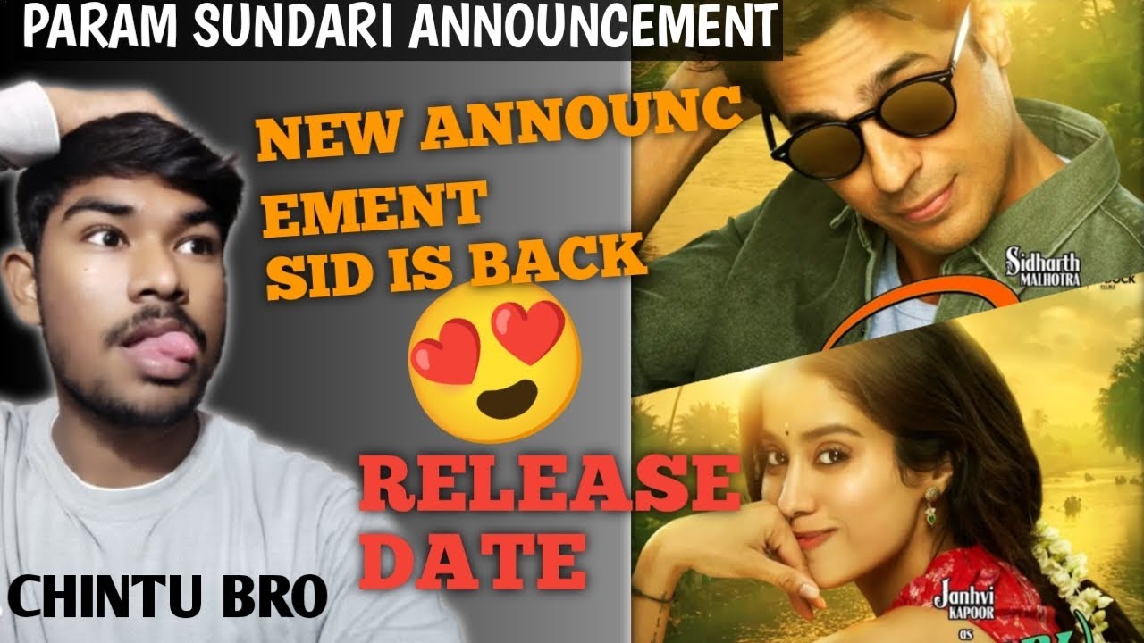 Param Sundari Announcement Review l Siddharth Janvi l Dinesh v l Tushar j // Chintu bro - YouTube