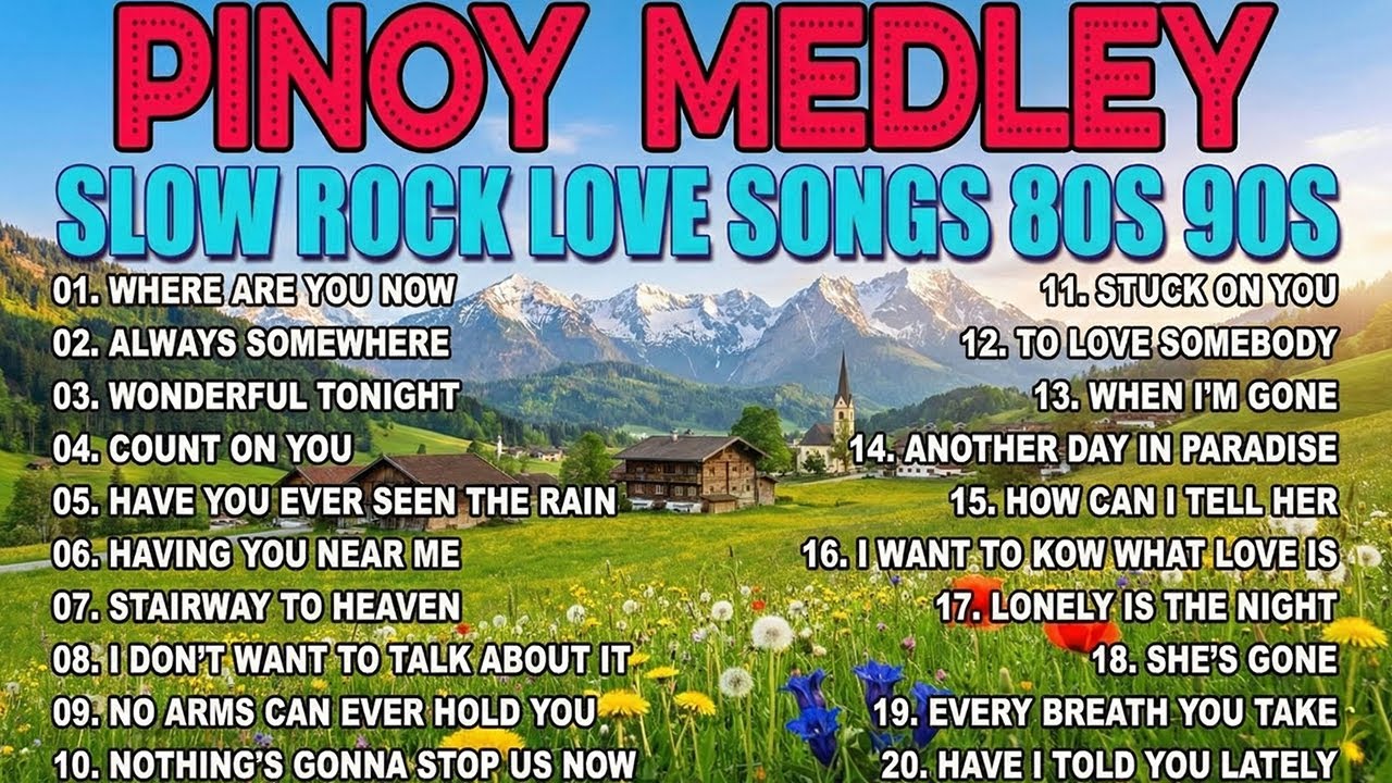Slow Rock Love Song Nonstop 💘🎸 SLOW ROCK MEDLEY 🎼🔥 Rock Ballads 70S 80S ...