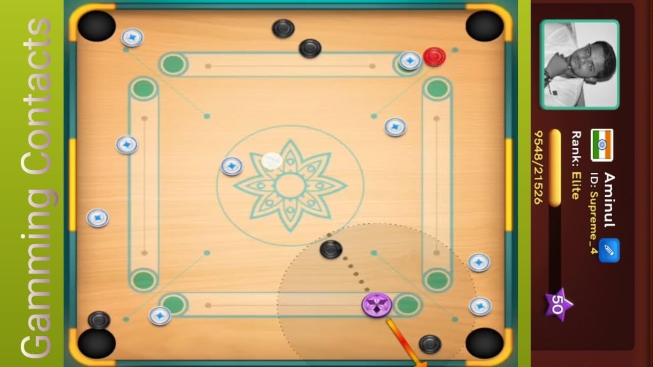 Carrom pool gameplay ep 11 | 3 strike finish carrom gameplay - YouTube